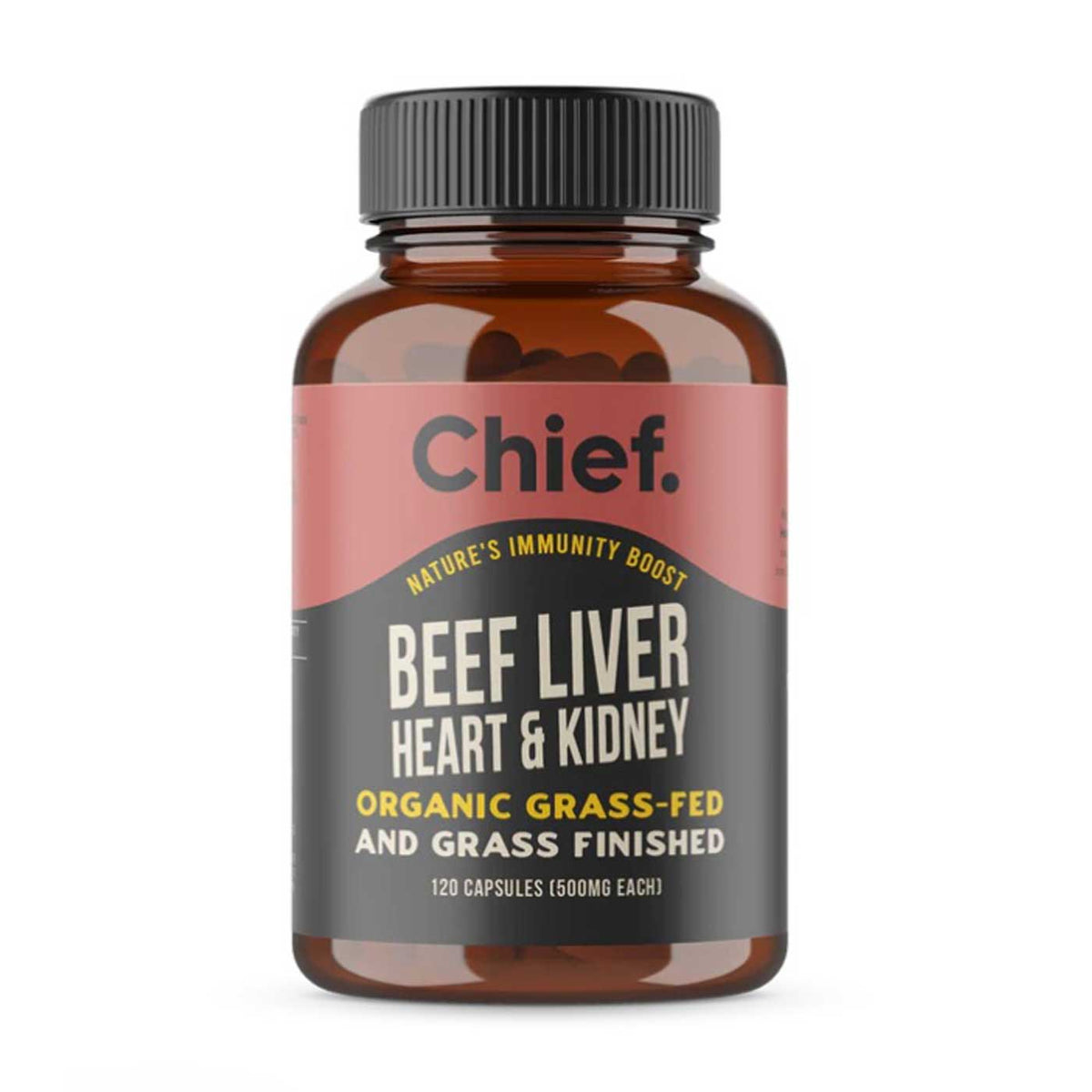 Chief Organic Beef Liver Heart & Kidney | Whole-Food Capsules — Wicked ...