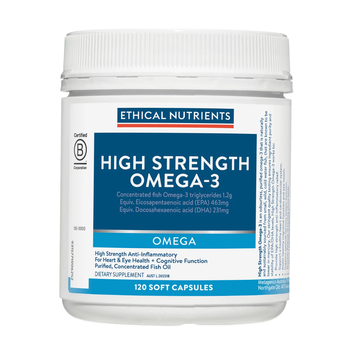 Ethical Nutrients High Strength Omega-3 — Wicked NRG Supplements ...