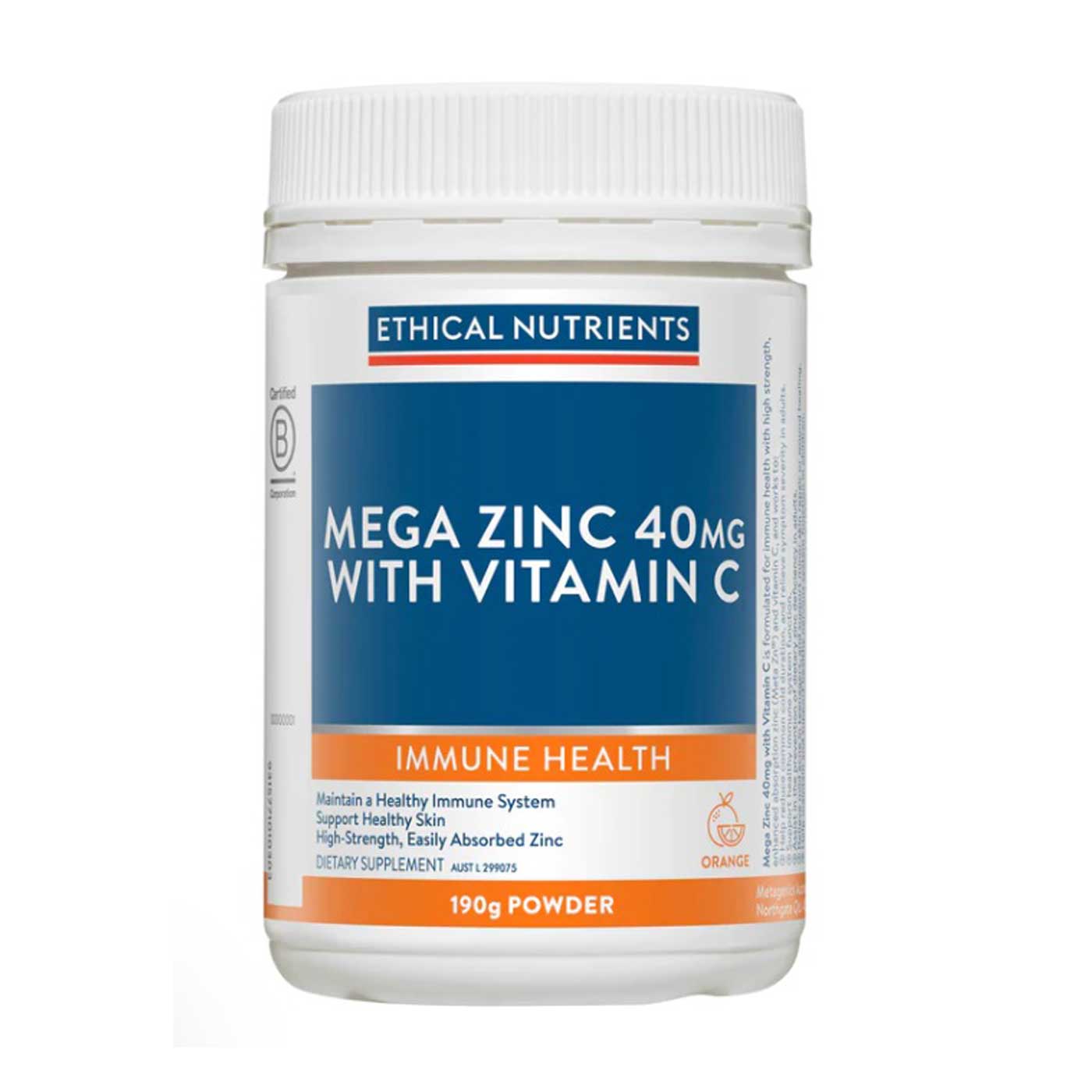 Ethical Nutrients Mega Zinc 40mg with Vitamin C Powder — Wicked NRG ...