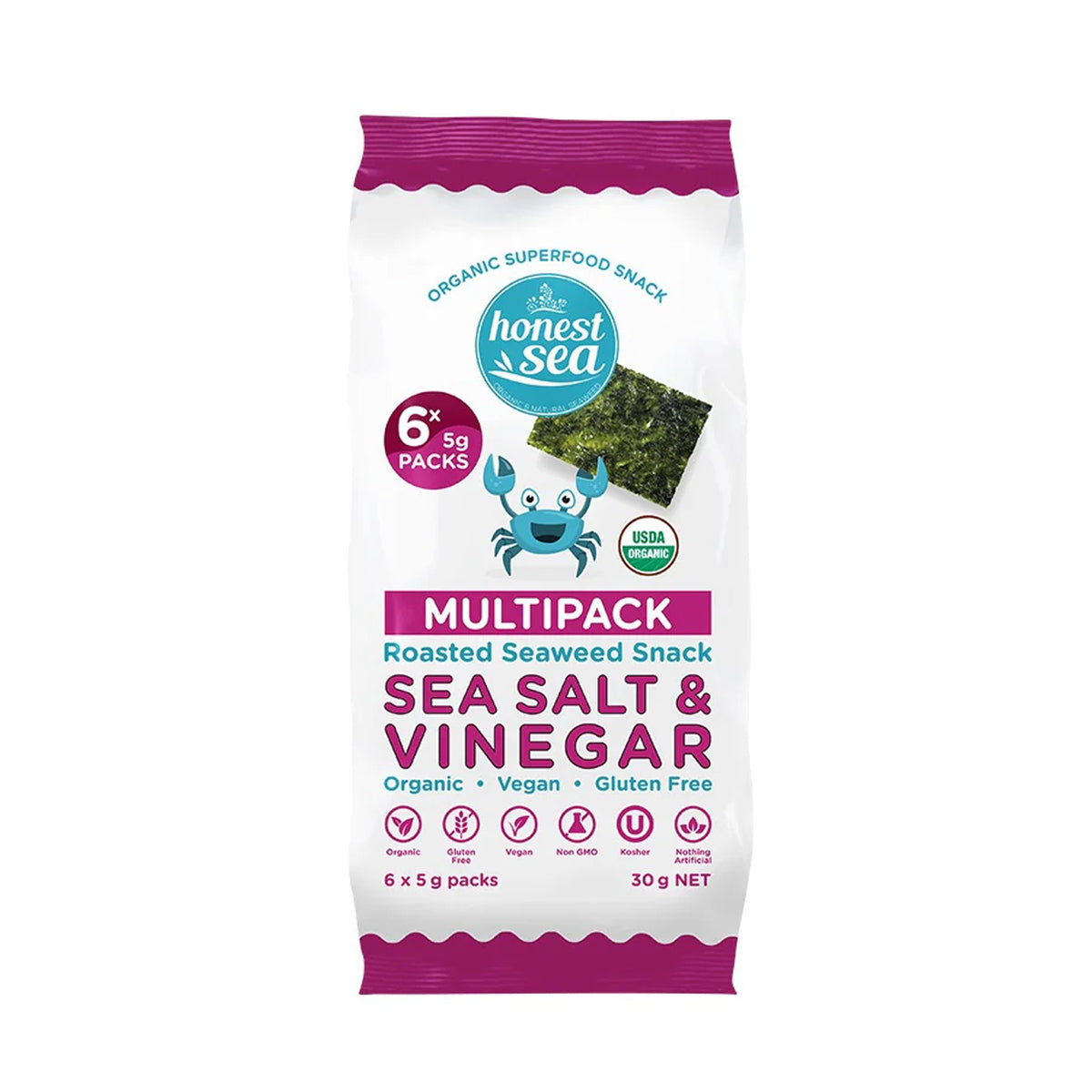 Honest Sea Roasted Seaweed Snack | Organic Healthy Savoury Snack ...