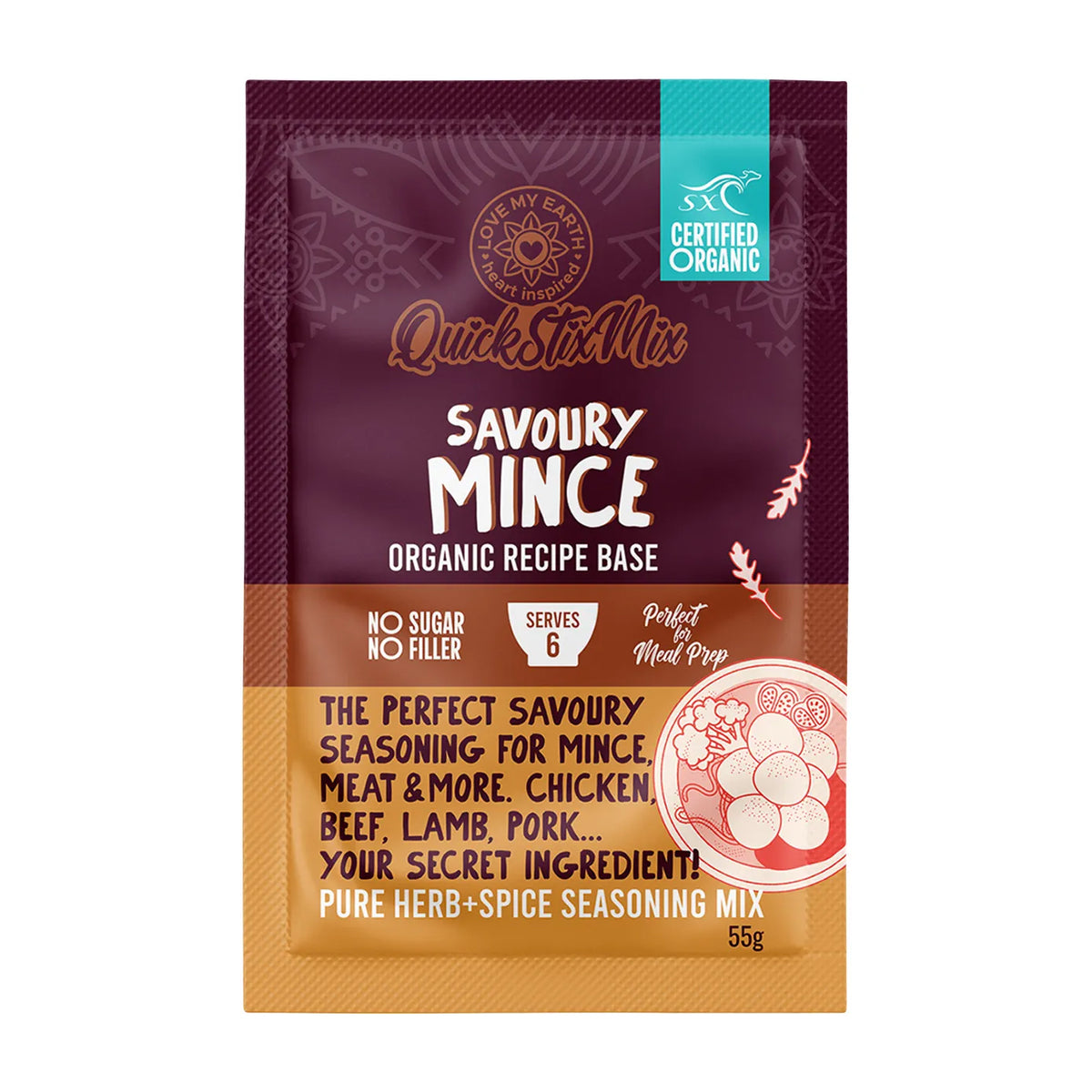 Organic Savoury Mince Base Mix — Wicked NRG Supplements & Nutrition