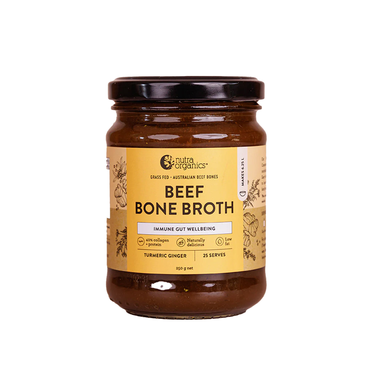 Bone Broth Beef Concentrate Turmeric Ginger — Wicked NRG Supplements ...