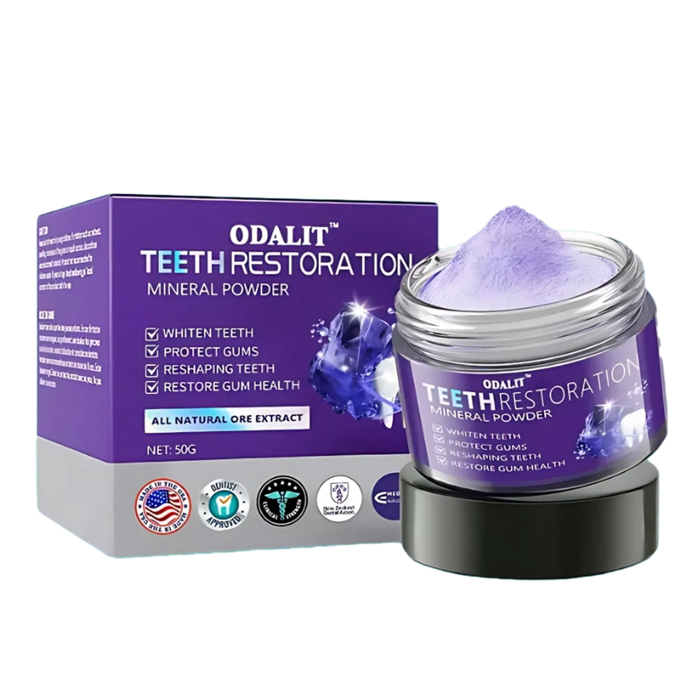 ODALIT Teeth Restoration Mineral Powder | Natural Tooth Powder — Wicked ...