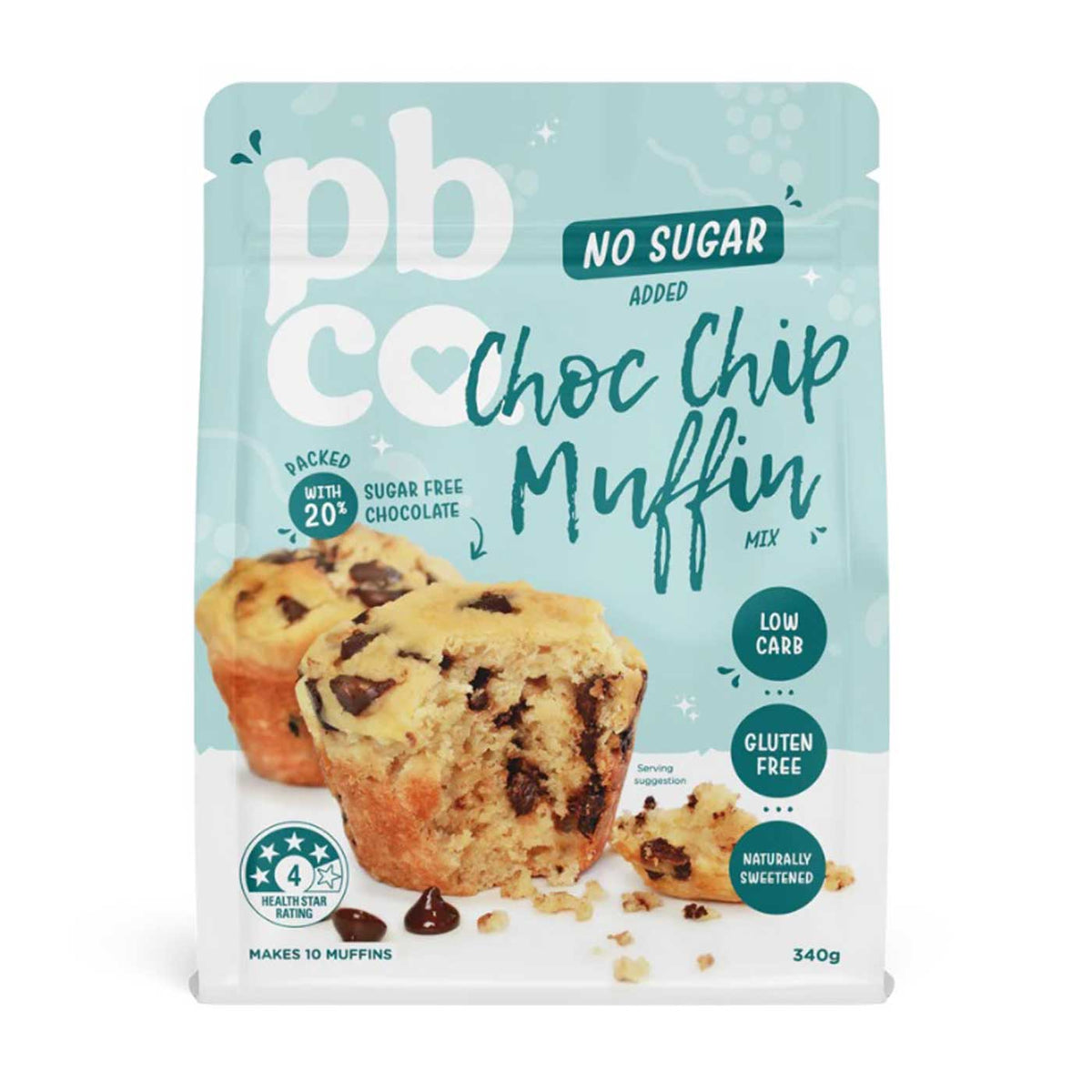 Protein Bread Company No Added Sugar Choc Chip Muffins — Wicked NRG ...